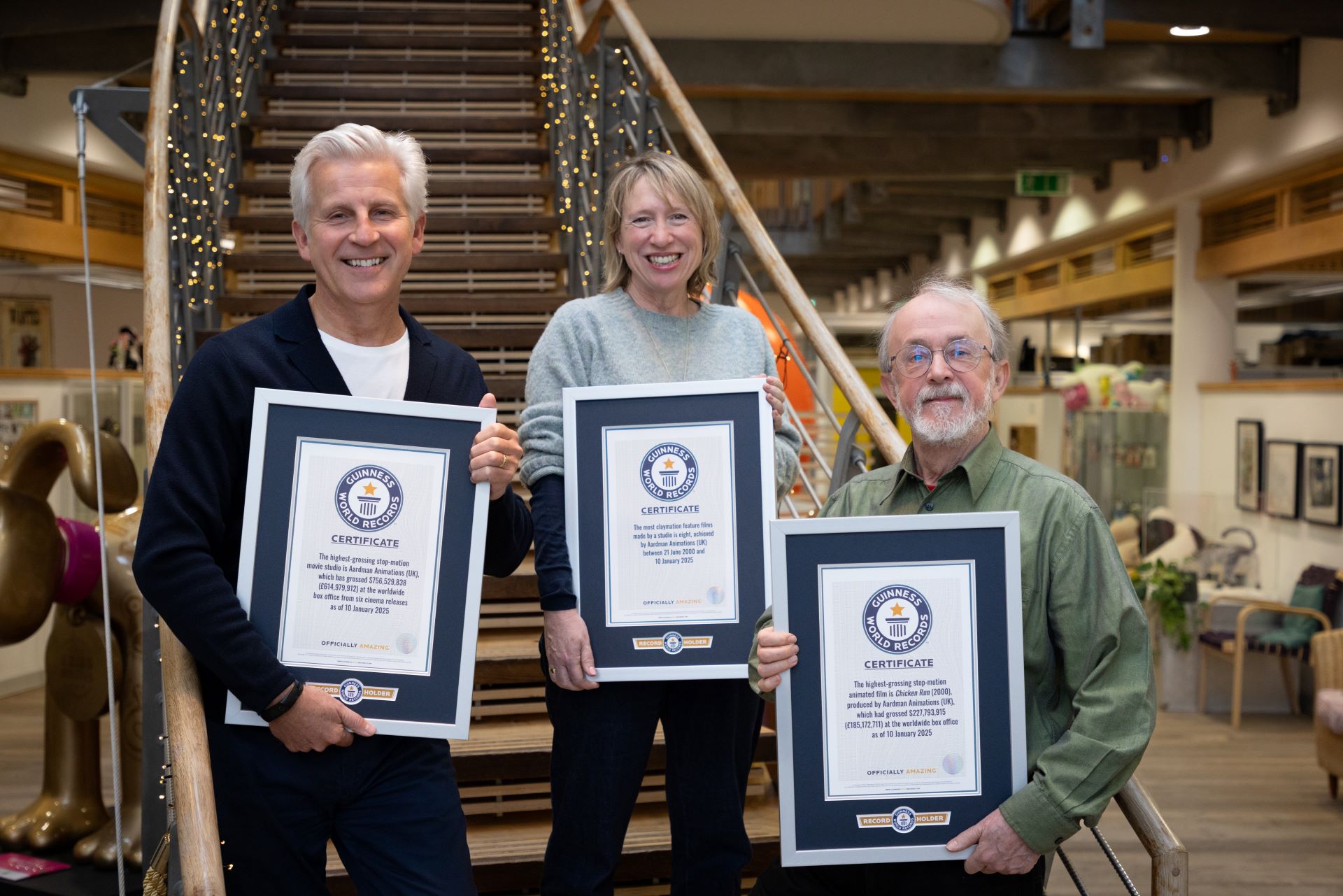 Aardman Guinness World Record: Most Claymation Feature Films